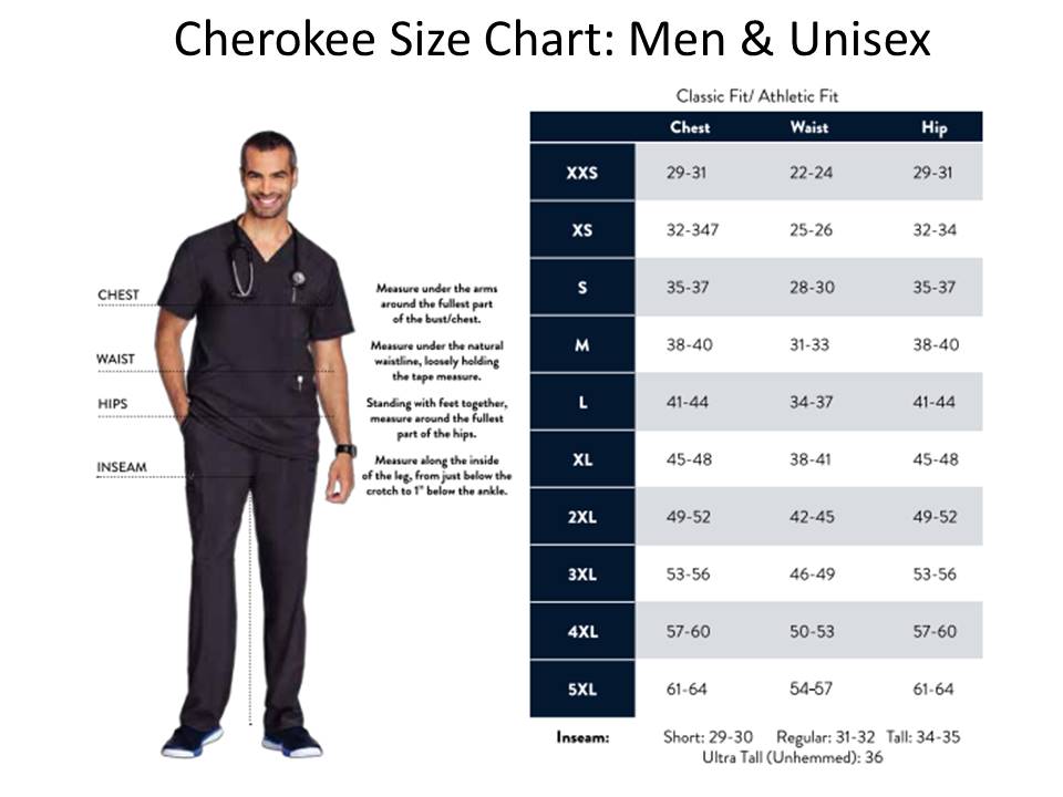 Size Chart Cherokee
