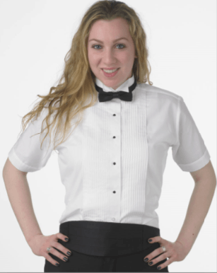 Buy Women's Wing Tip Tuxedo Shirt Short Sleeve - Kristen Uniforms ...